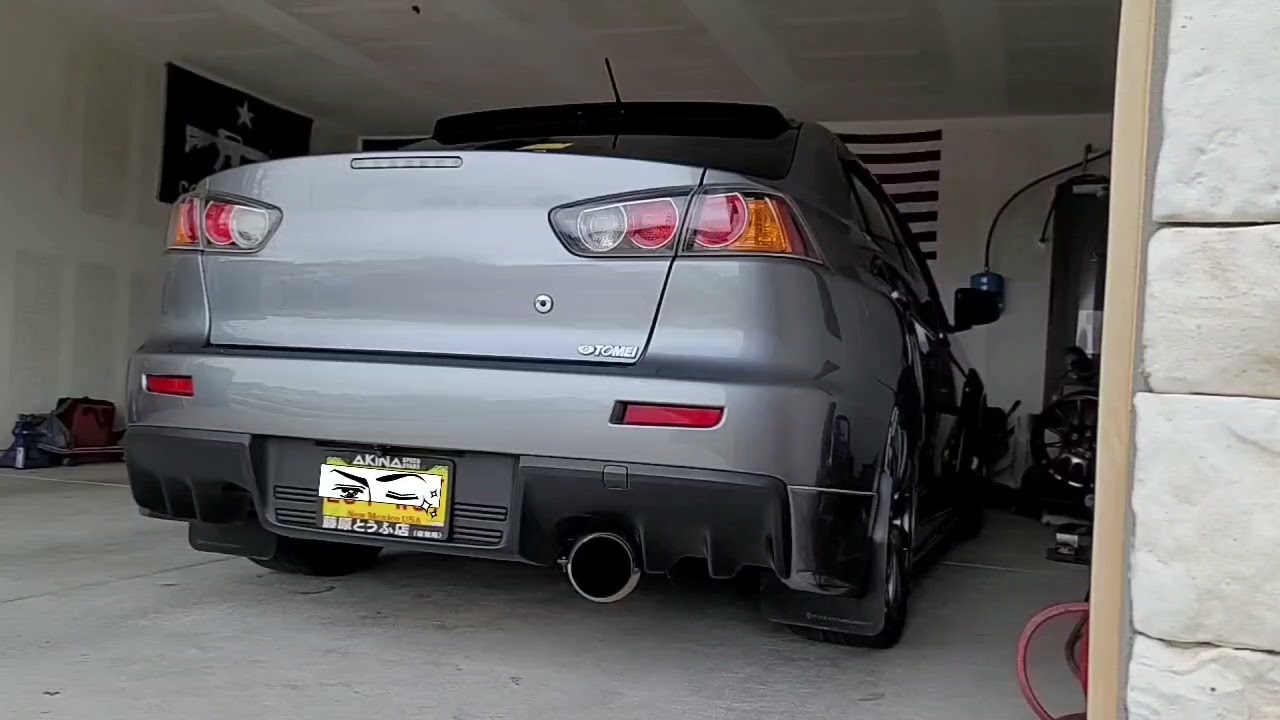 Evo X Cold Start Tomei Exhaust - YouTube