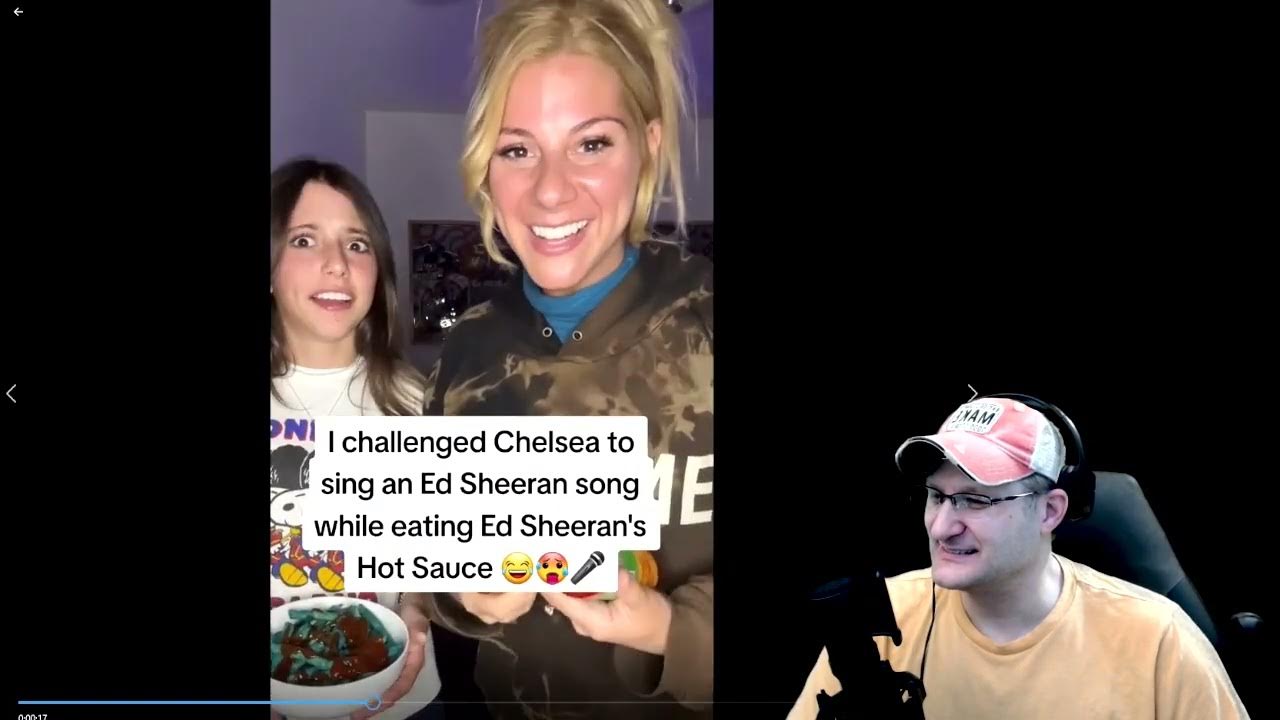Jax & Chelsea try Ed Sheeran's Hot Sauce #jax #edsheeran #reaction - YouTube