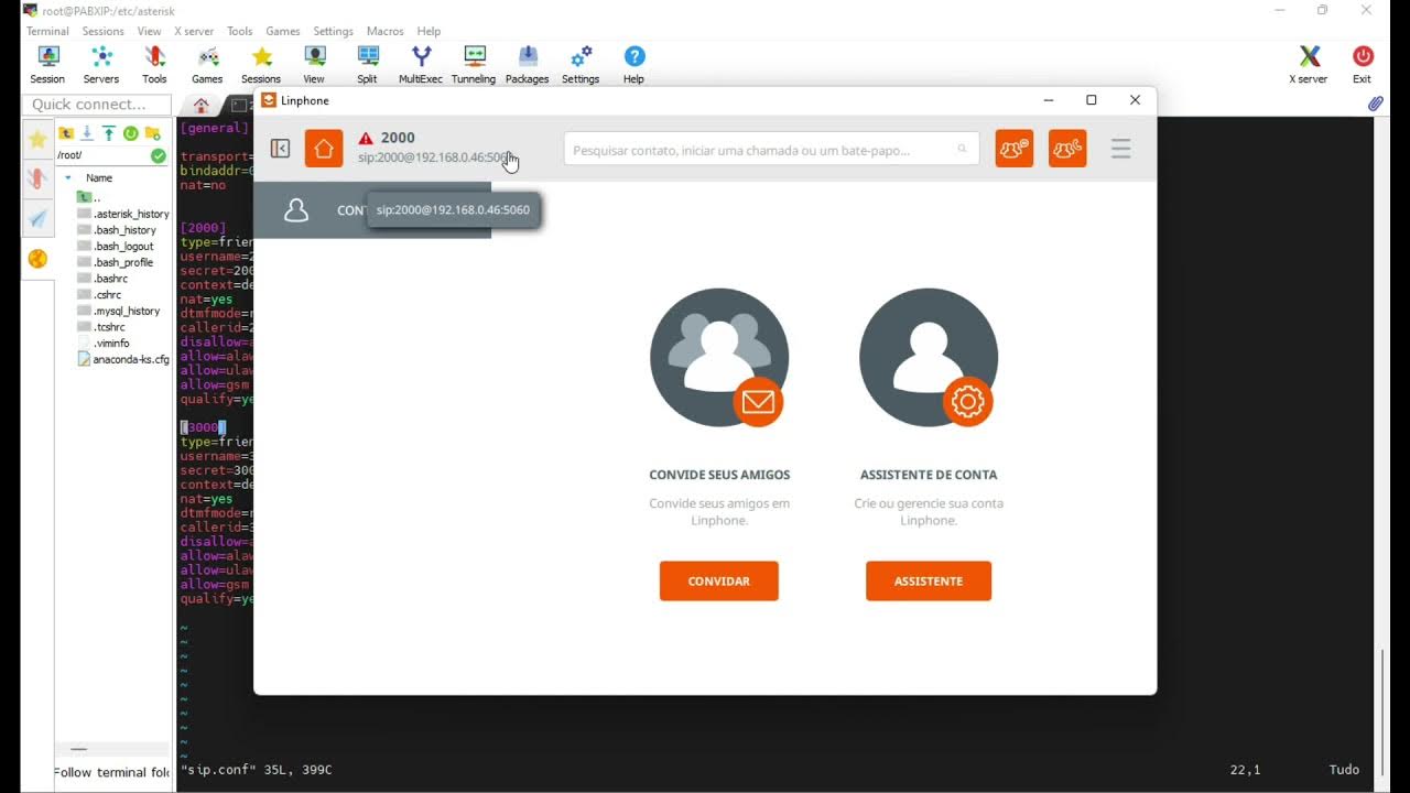 Asterisk Aula 7 - Como Configurar Ramais no Asterisk e Realizar Chamdas ...