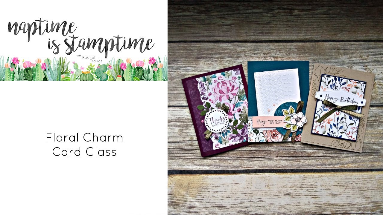 Floral Charm Card Class - YouTube