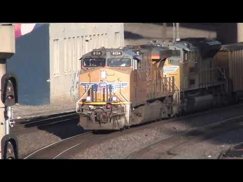 UP #8123 Leads WB AEPX Coal Train. Kansas City, MO 2/25/23 - YouTube