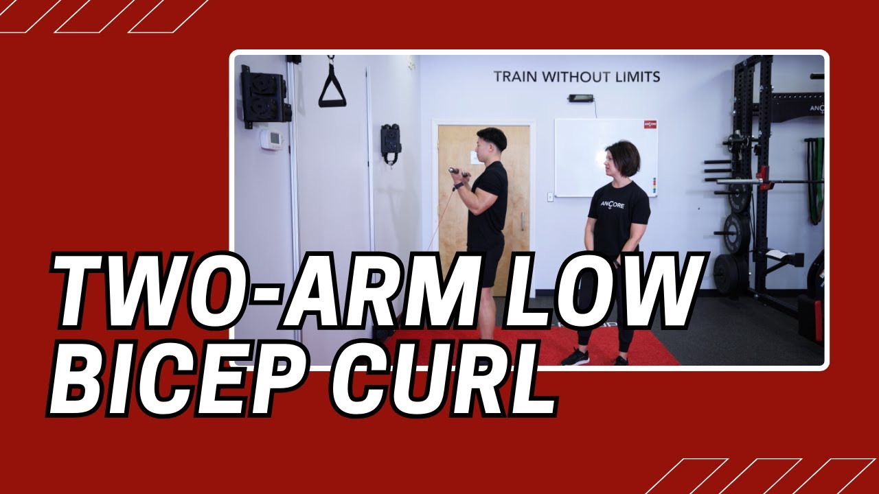 Two-Arm Low Bicep Curl | Cable Machine Exercise - YouTube