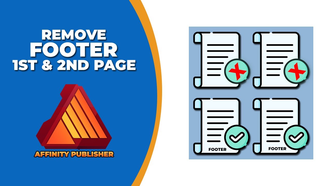 How to remove a footer from the first and second page - YouTube
