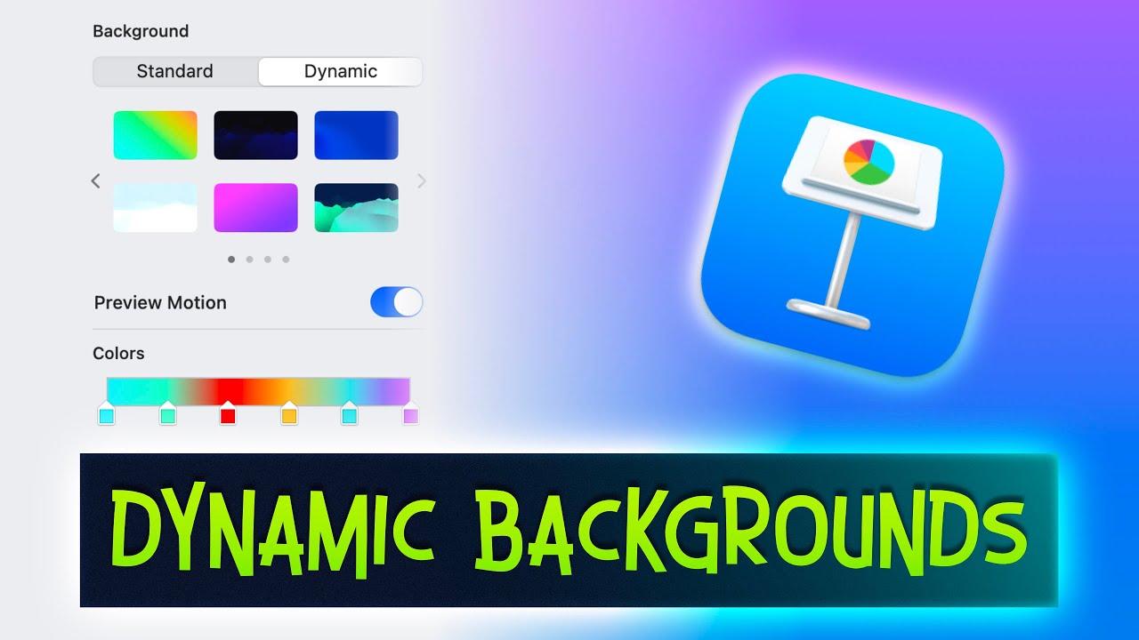 How to Use Apple Keynote Dynamic Backgrounds - YouTube