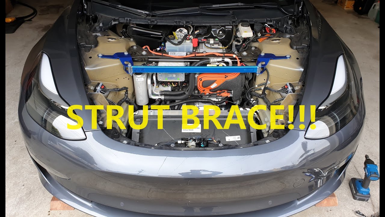 Cusco Strut Brace for Tesla Model 3/Y - 1st one in the Bay Area? - YouTube