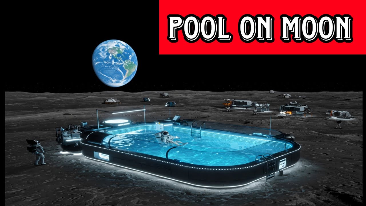 what if we put a POOL on the MOON? - YouTube