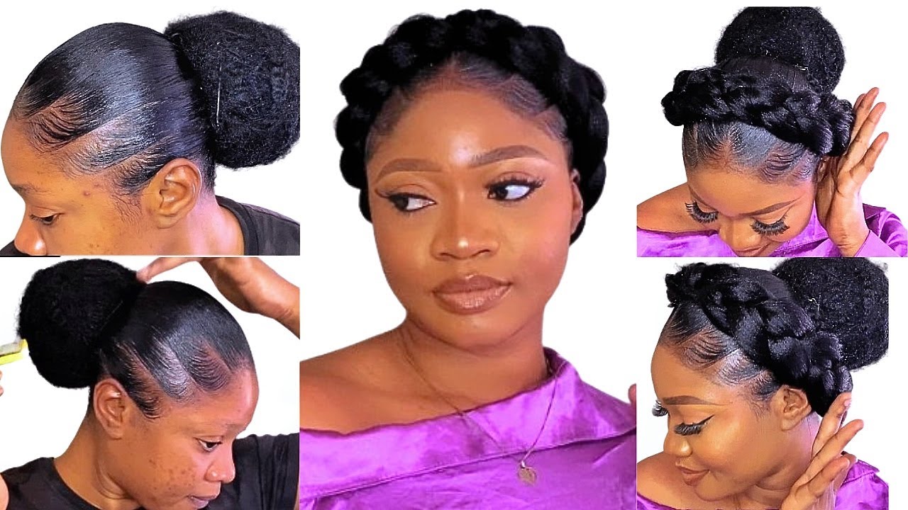 Easy Short Natural Hairstyle for Black Women | Low Manipulation ...