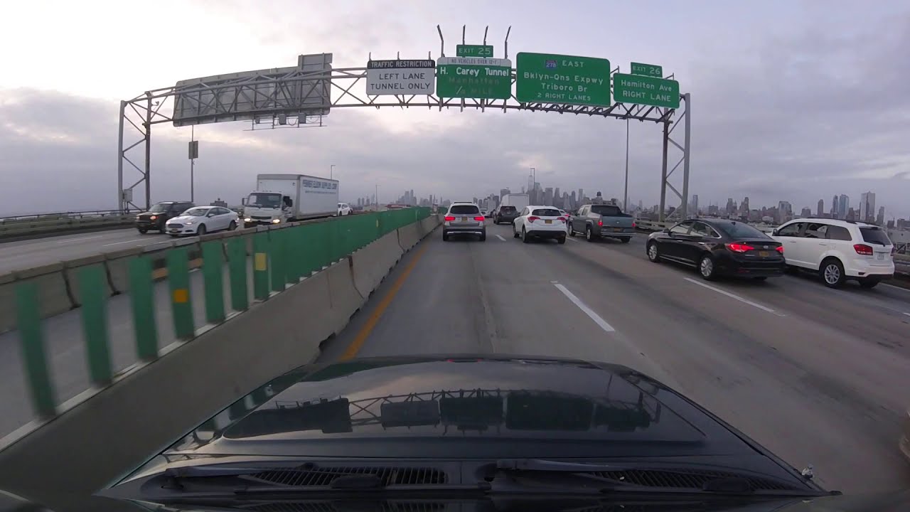 I-495 (Queens-Midtown Expressway), New York City - Driving NYC pov ...