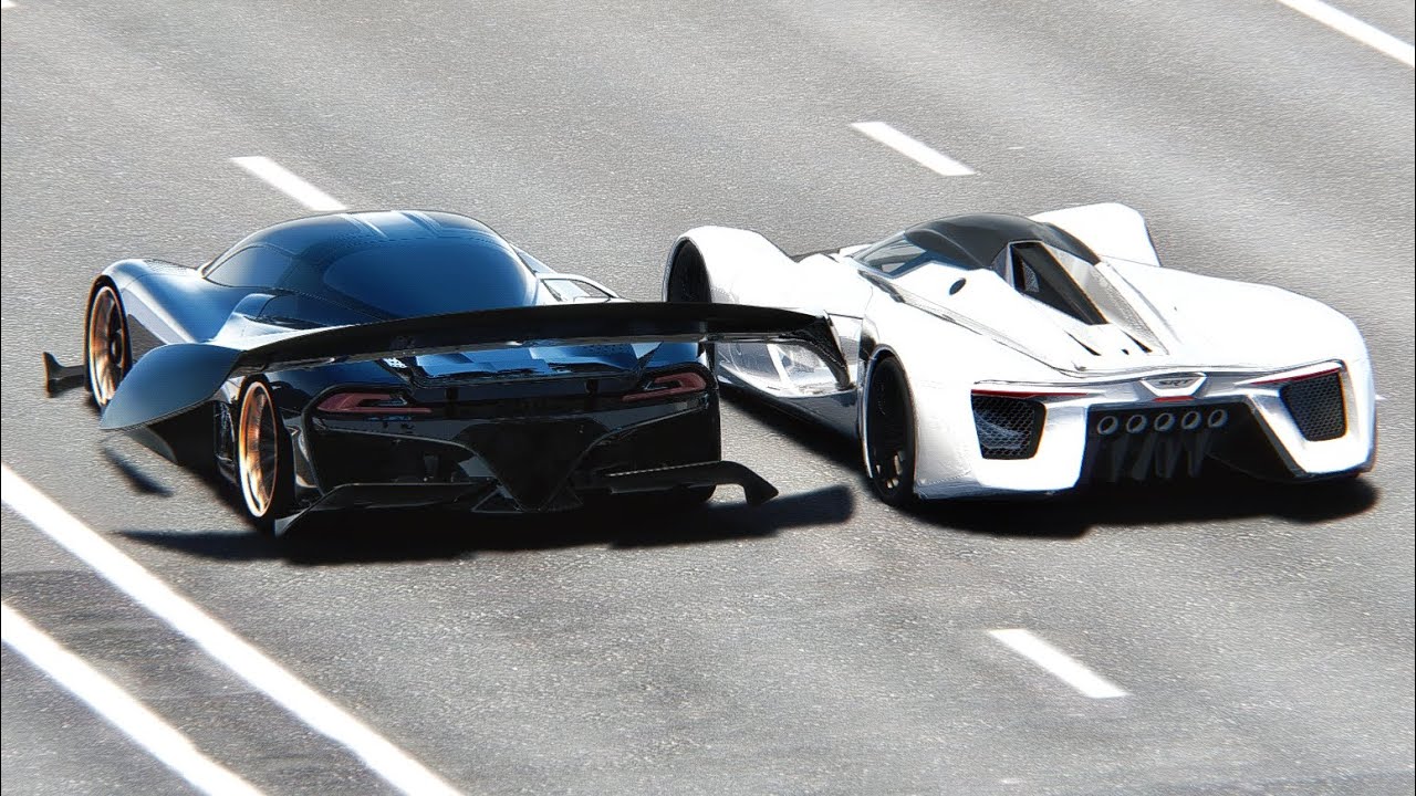 SSC Tuatara GTR Concept vs SRT Tomahawk at Drag Race 20 KM - YouTube