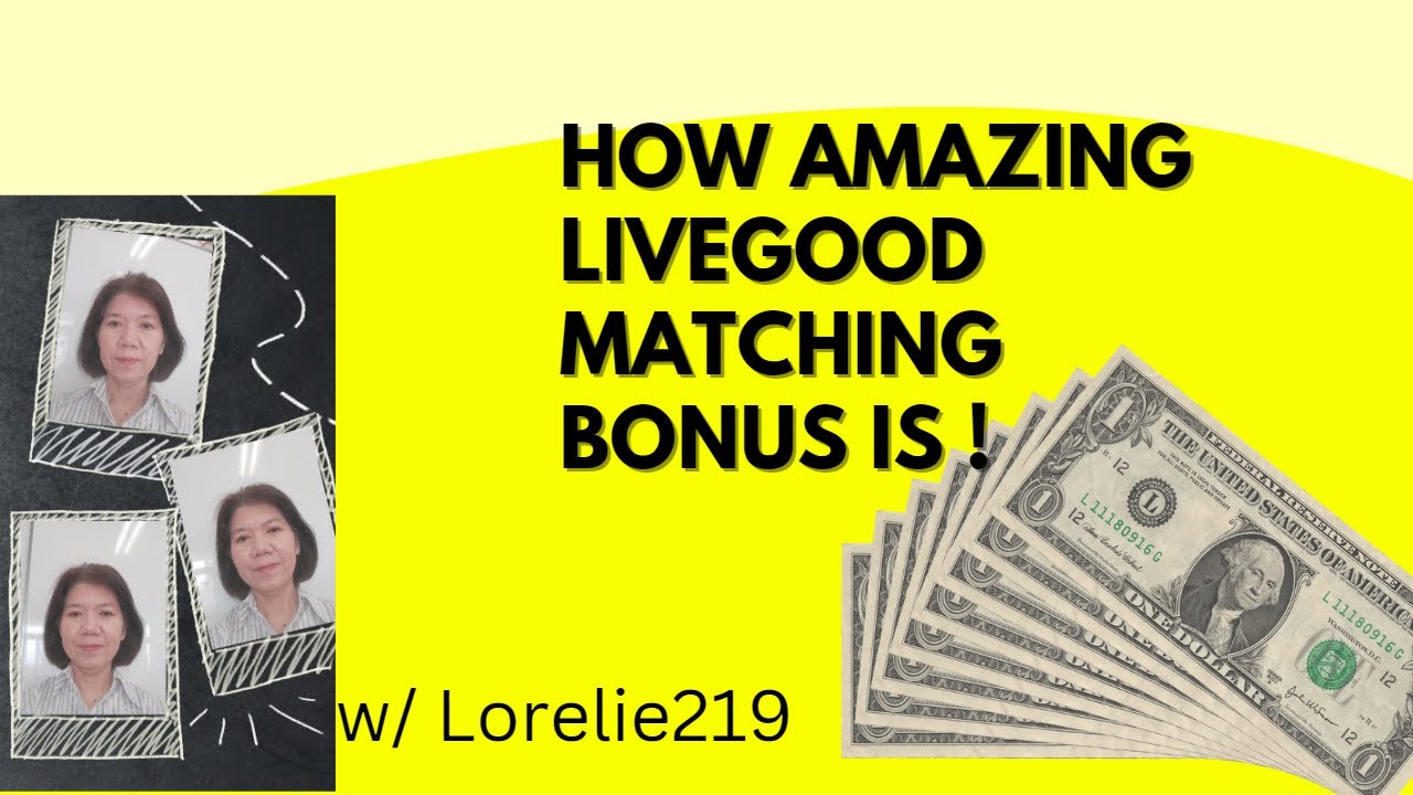 How Amazing the Livegood Matching Bonus Is ! - YouTube