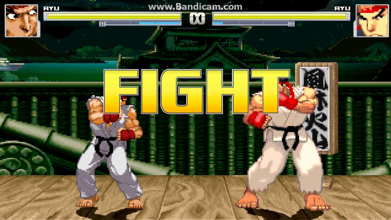 MUGEN - SF4 Ryu English vs SF4 Ryu Japanese - YouTube