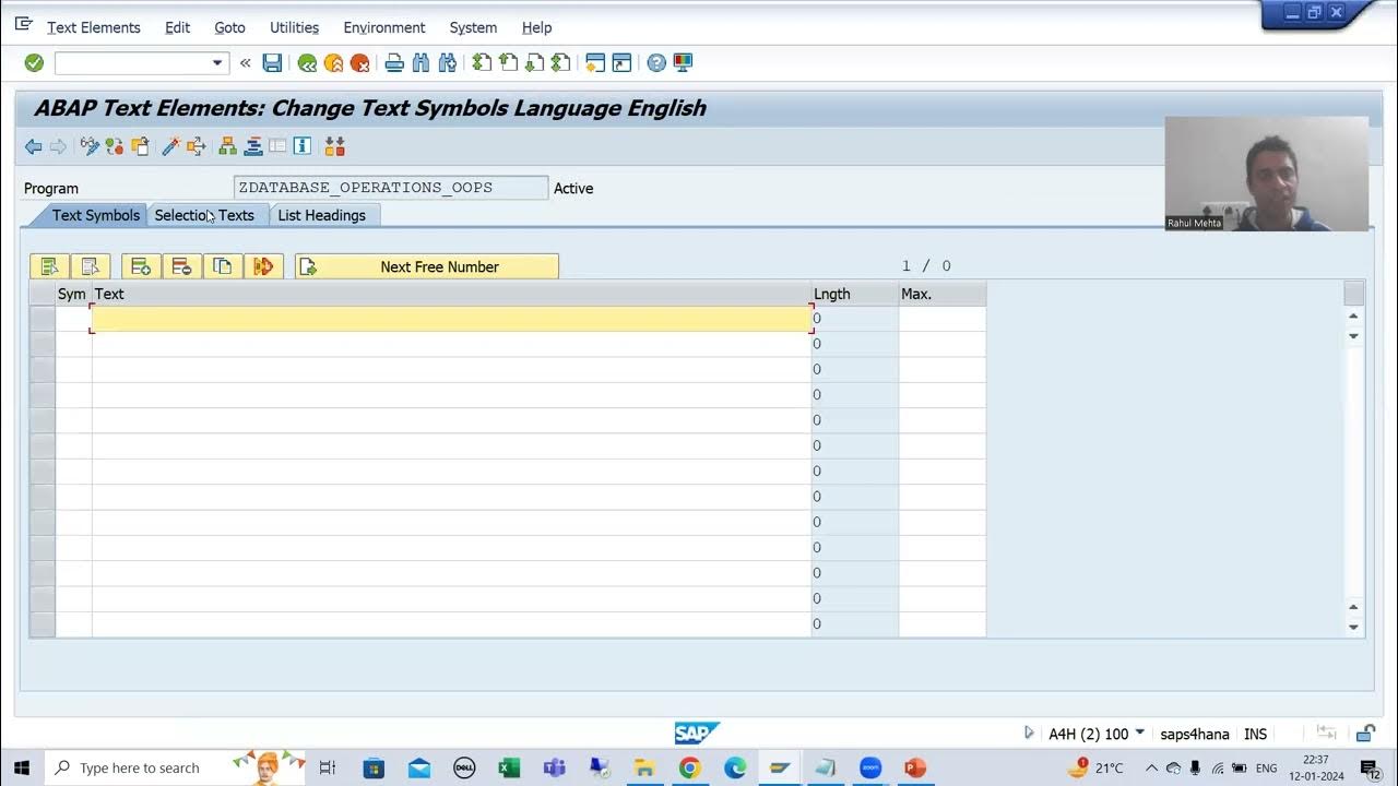 97 Abap Oops Persistence Class Creation Of Program Youtube