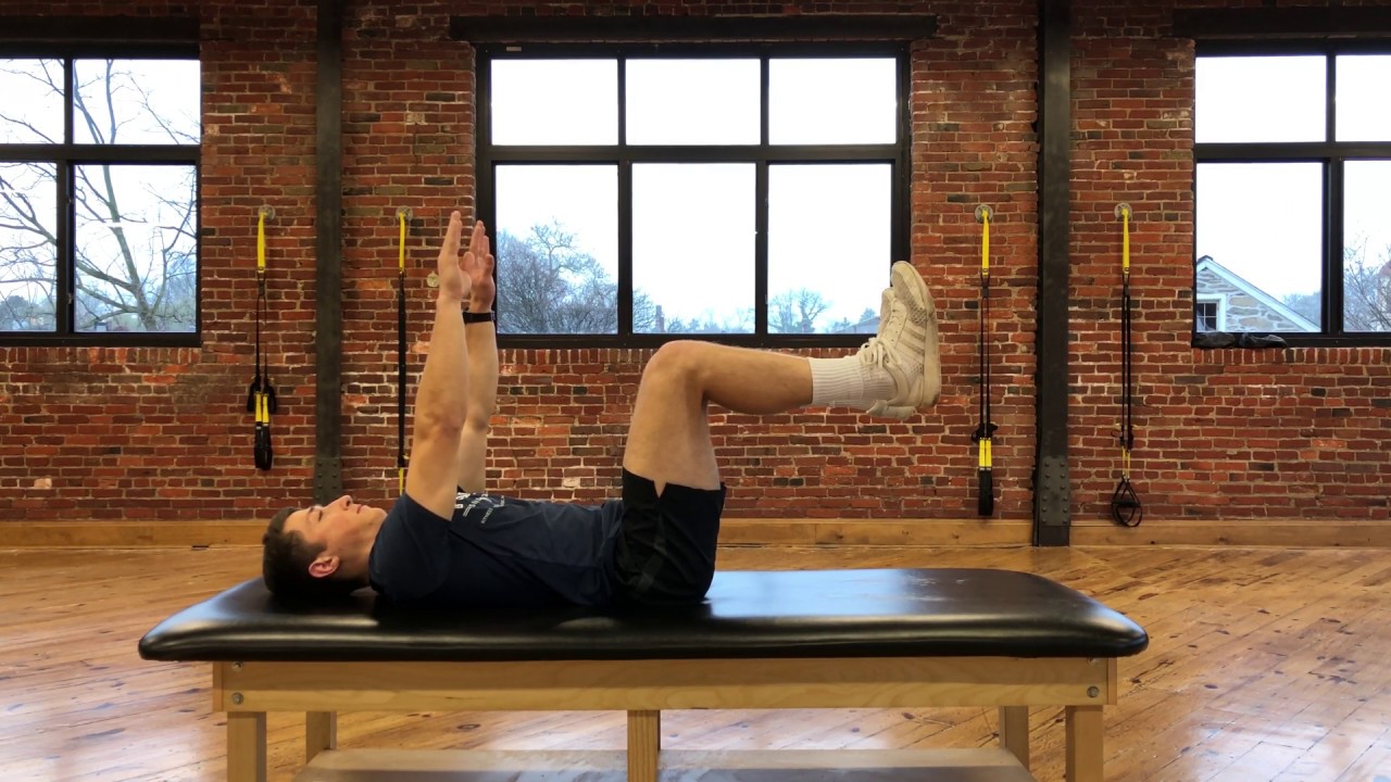 Deadbug (isometric hold) - YouTube