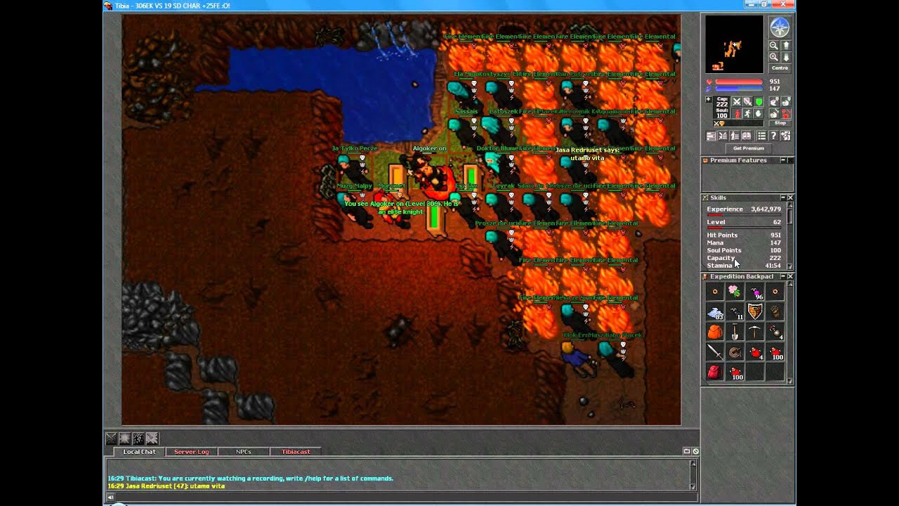 Tibia - Morgana Server - 306EK VS 19 SD CHAR +25FE - YouTube