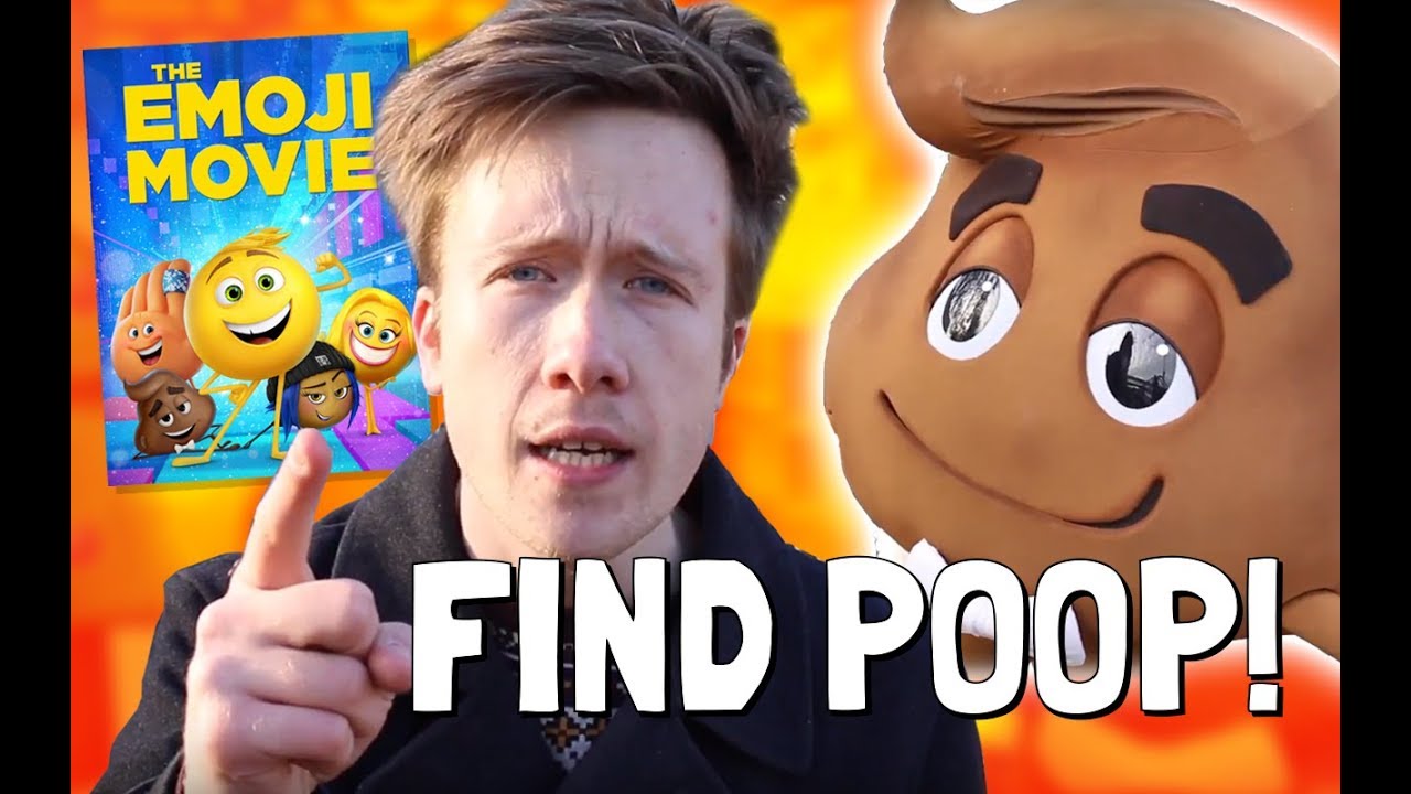 Can Dan find Poop from The Emoji Movie!? - YouTube