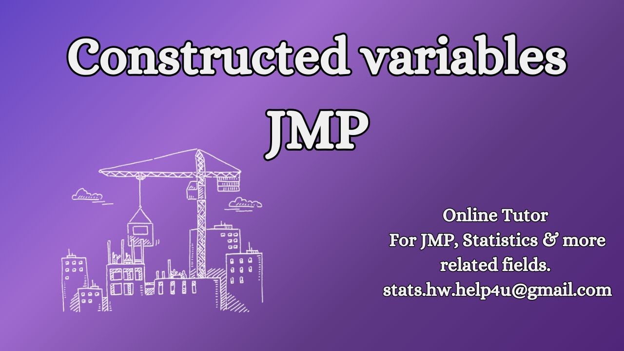 Constructed Variables | Combined Variables in JMP | Online Statistics and JMP tutor - YouTube