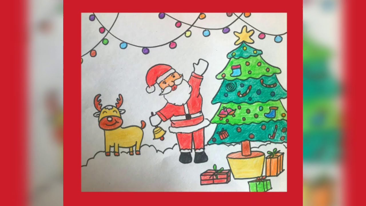 Easy Christmas drawing for kids# how to draw Santa Claus🎅# how to draw ...