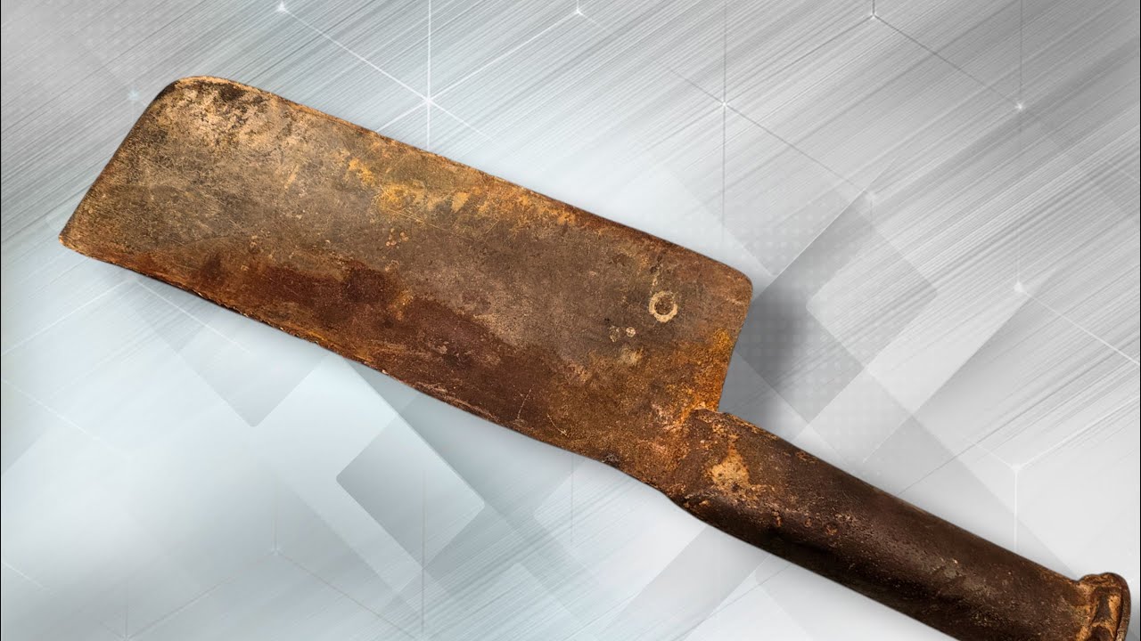 Restoration Grandma's very old cleaver - YouTube