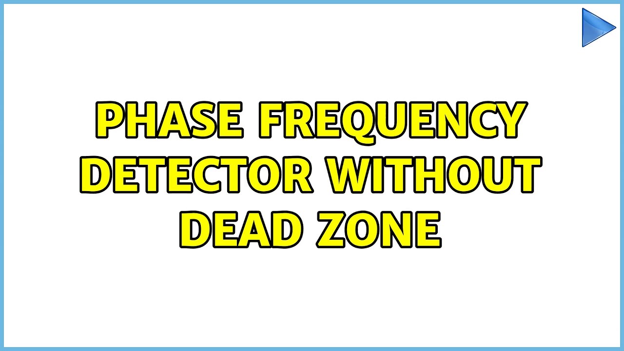 Phase Frequency Detector without dead zone - YouTube