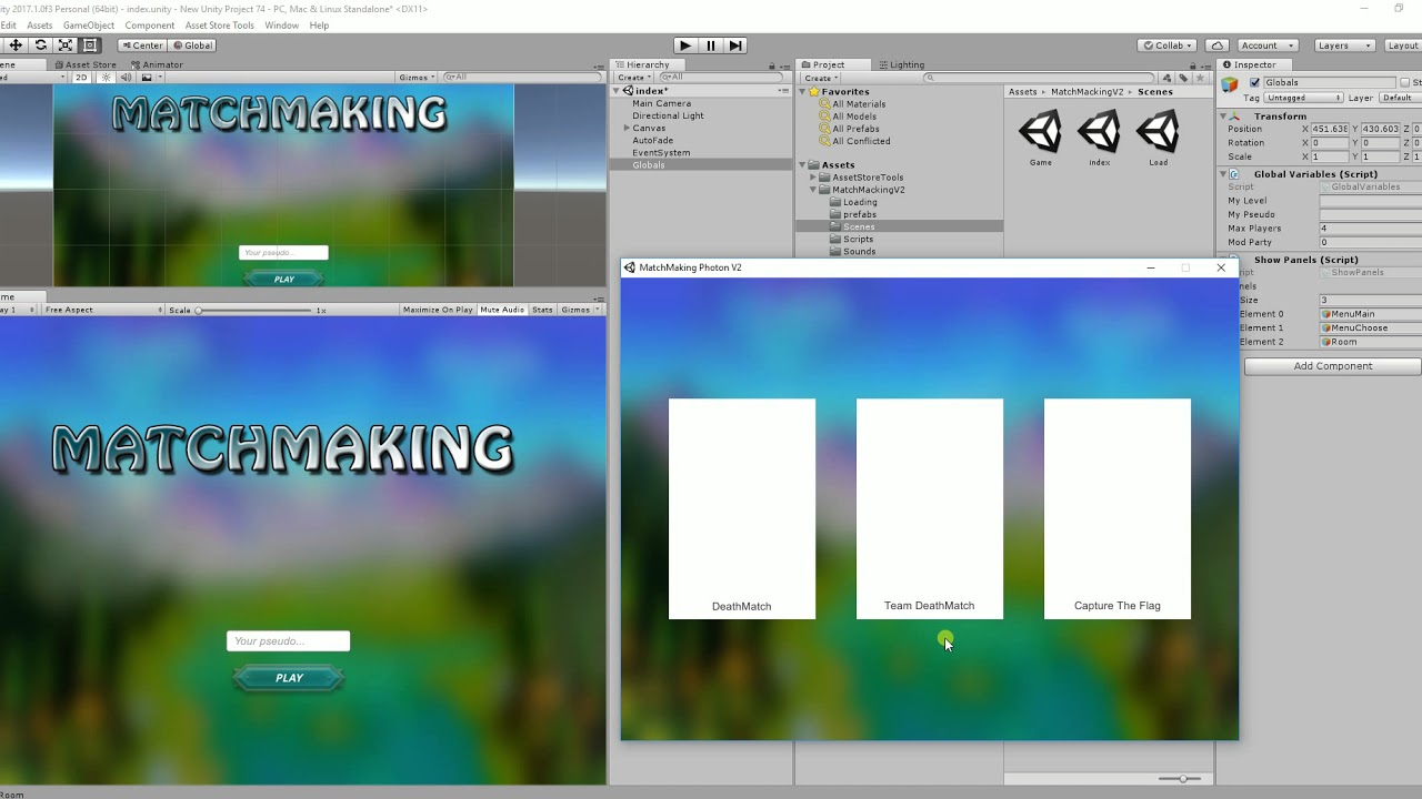 [Unity]2017.1 Matchmaking PHOTON v2 - YouTube