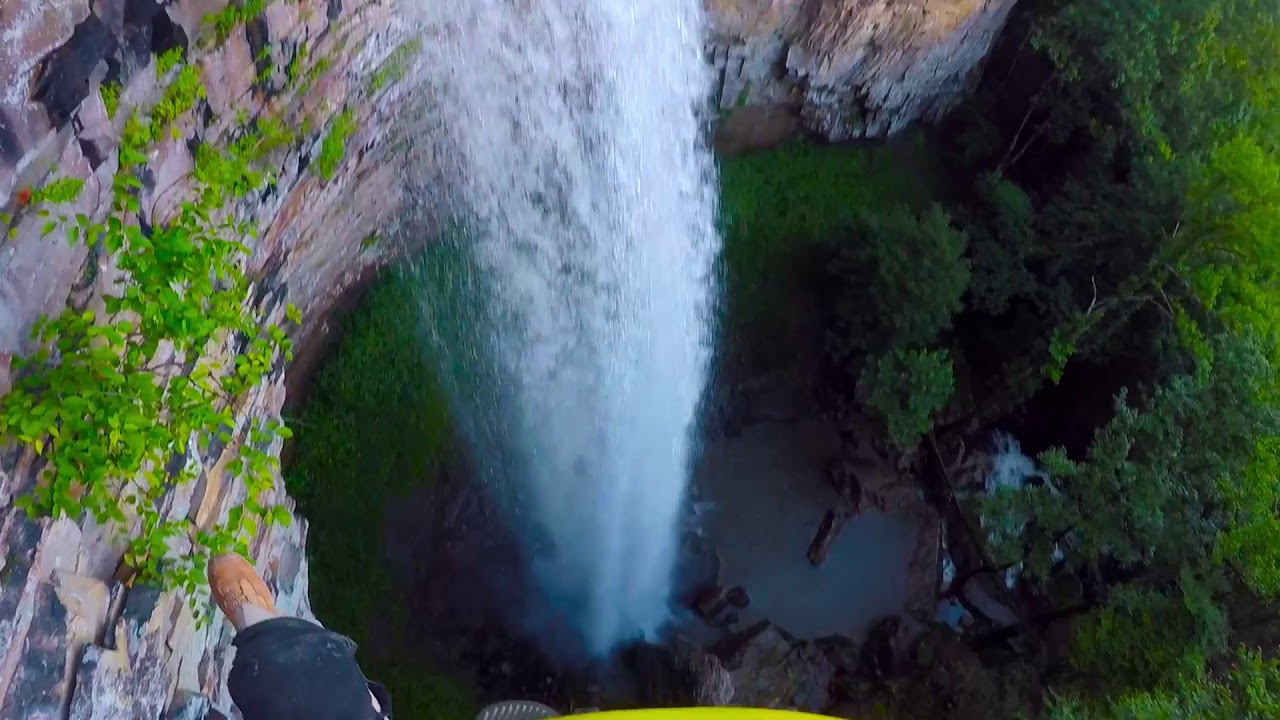 Rappelling a 110' Tennessee Waterfall - 2018 - YouTube