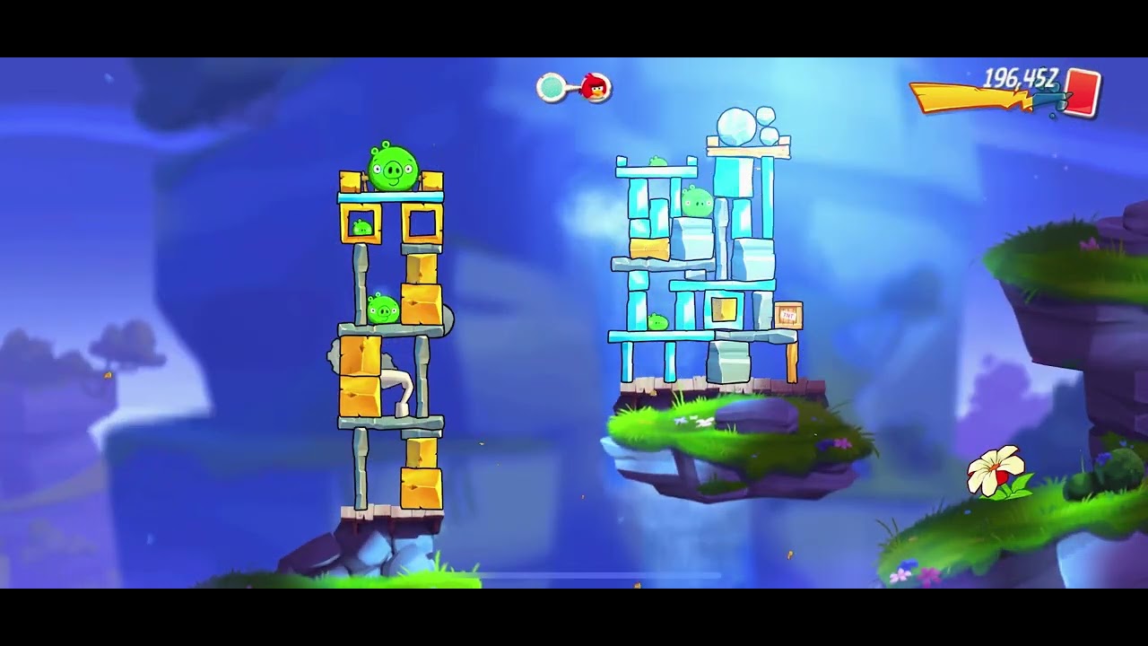 Playing Angry Birds, and beating the first boss - YouTube