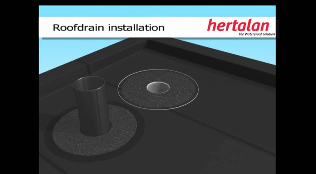 Hertalan EPDM Roof Drain Installation - YouTube