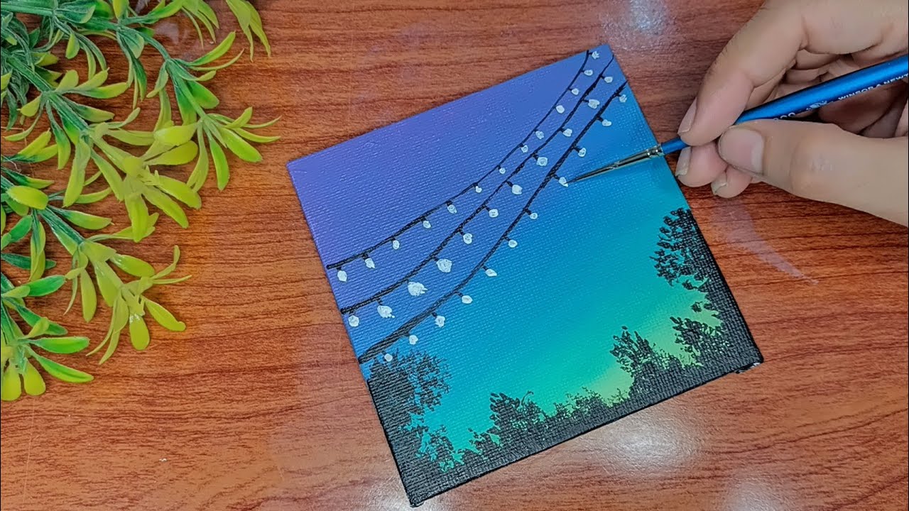 Beautiful Nature Scenery Painting Techniques | Easy Painting Ideas for ...