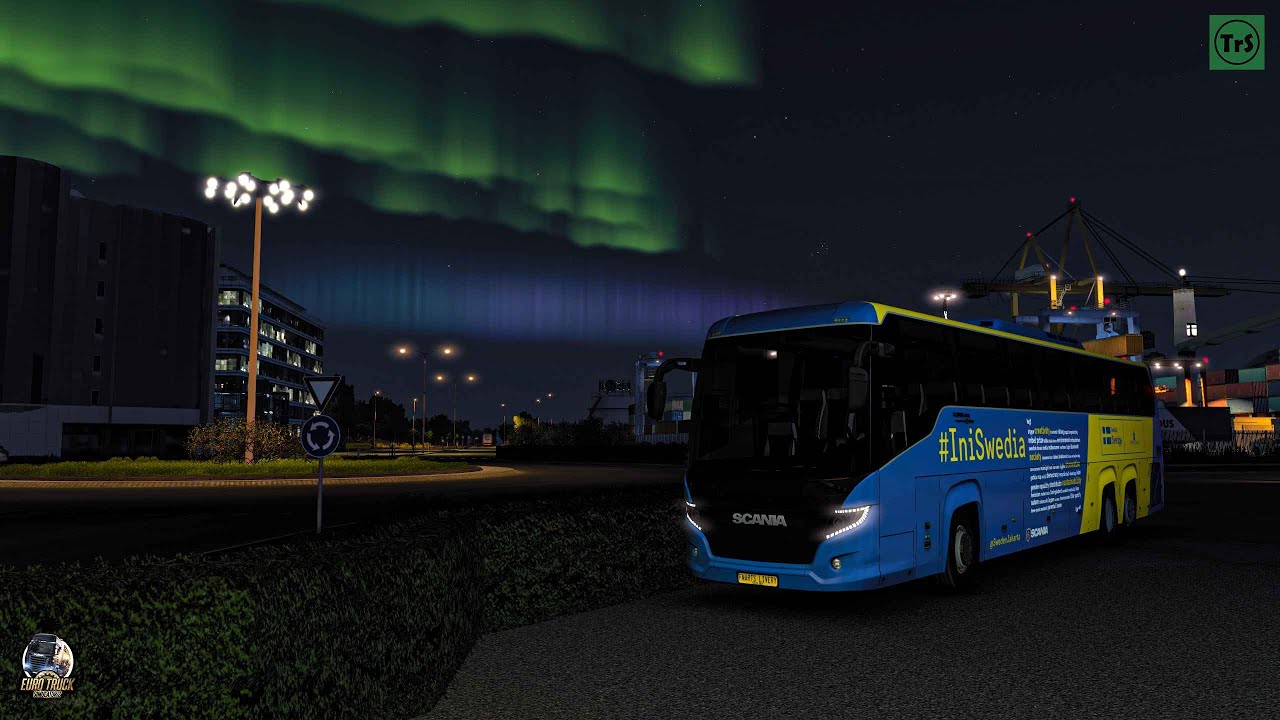 Driving Bus to Tromsø with Scania Touring and Seeing Aurora Borealis ...