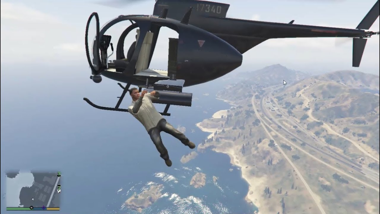 GTA 5 - JUMP Helicopter in Highest Point - YouTube