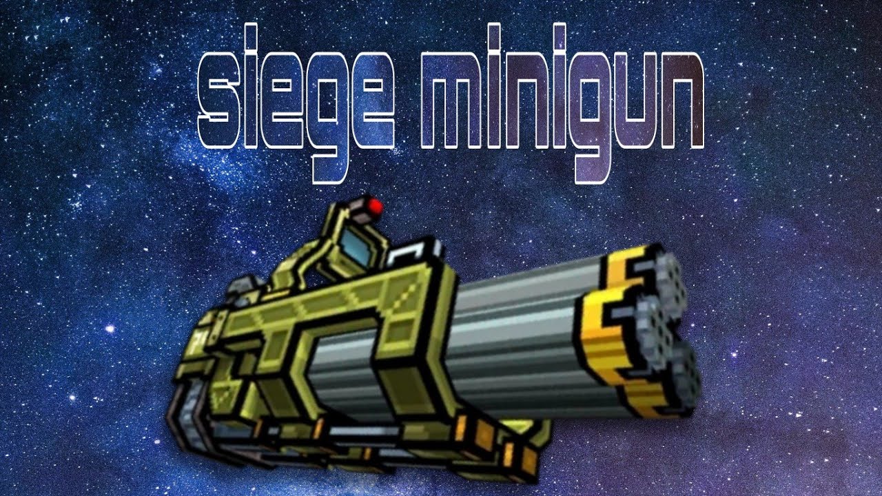 siege minigun in pixel gun 3d - YouTube