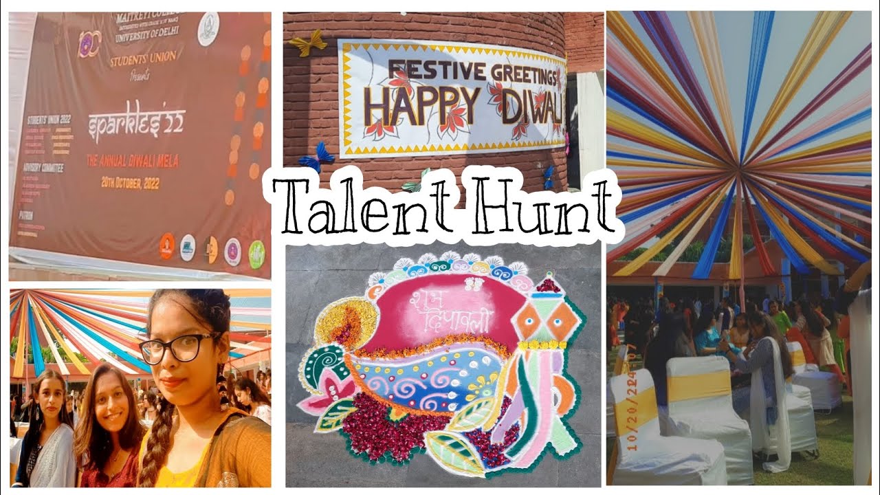 #Vlog 38 Diwali Fest in the College | Talent Hunt | Sparkles' 22 ...