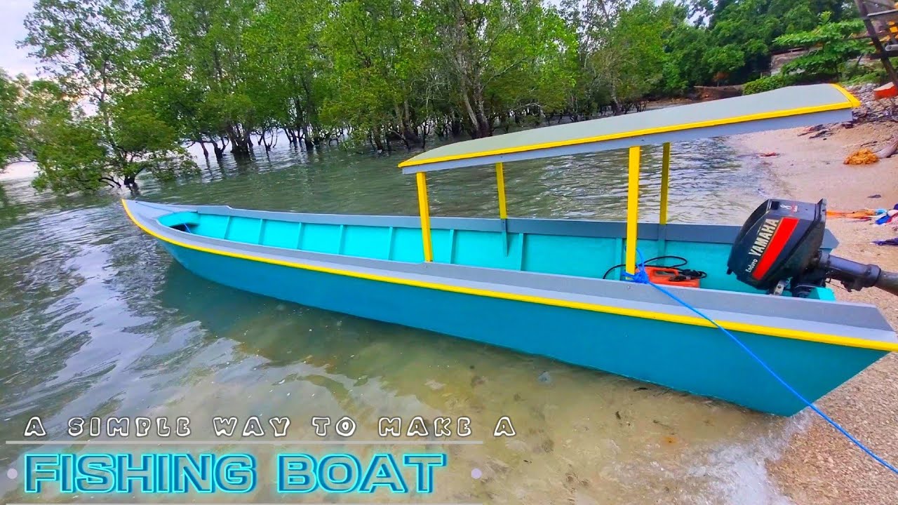 Cara mudah Membuat perahu mancing dari kayu - YouTube