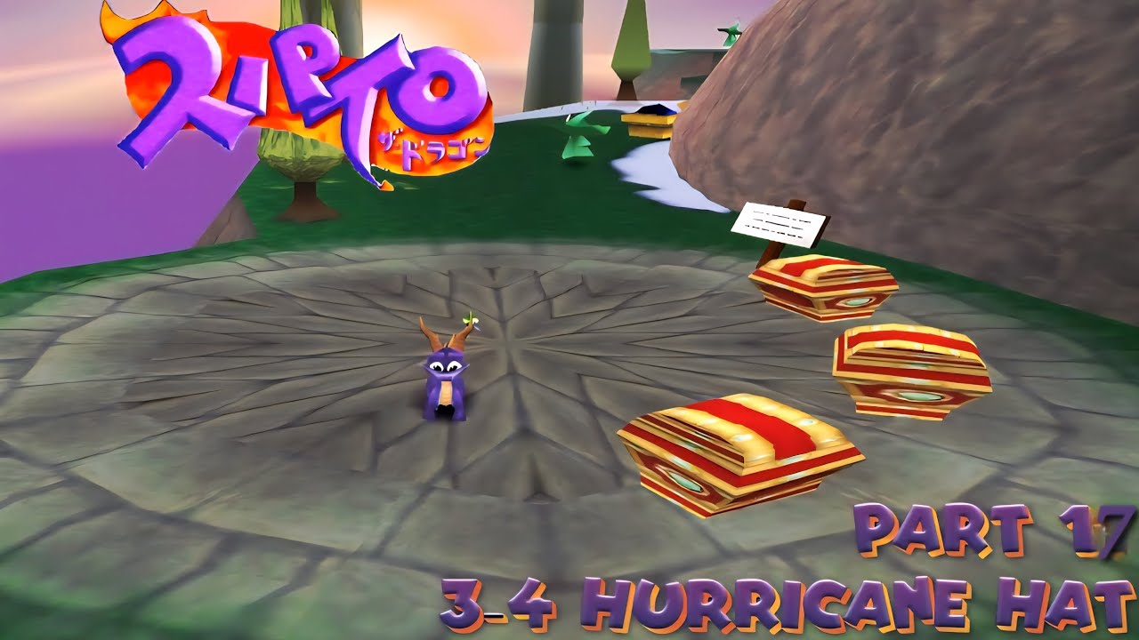 Spyro The Dragon Japanese: Part 17: 3-4 Hurricane Hat (Blowhard) - YouTube
