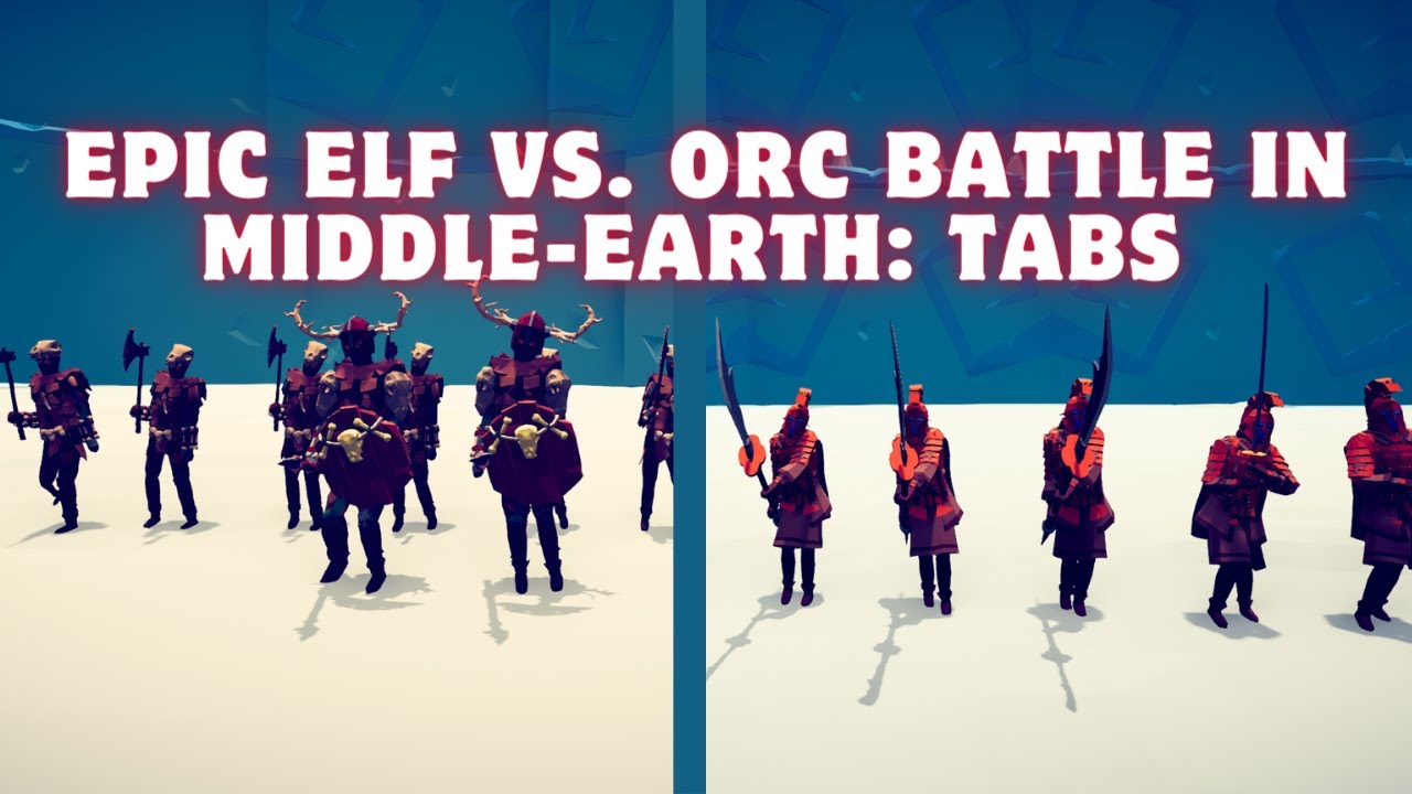 EPIC ELF VS. ORC BATTLE IN MIDDLE-EARTH: TABS GAMEPLAY - YouTube