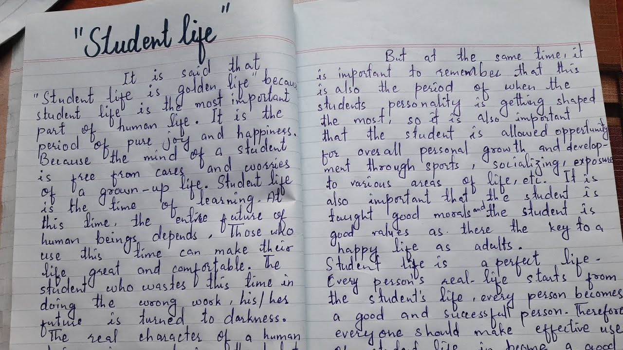 Essay on student life in English ||Student life essay|| Mirha's ...