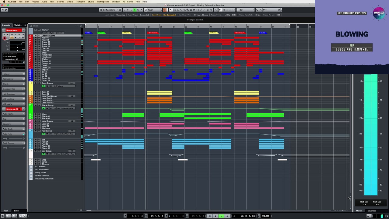 Pop Cubase Pro Template Blowing - YouTube