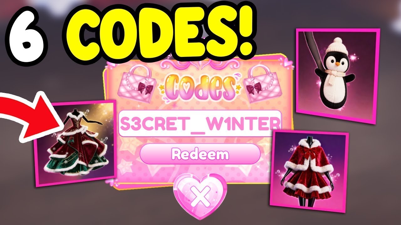*WINTER CODES* ALL WORKING CODES IN THE DECEMBER UPDATE ROBLOX DRESS TO ...