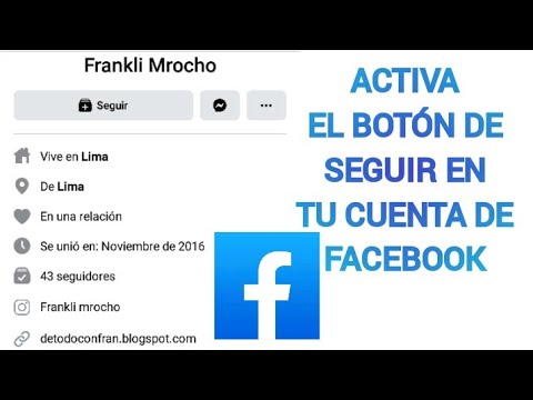 como activar el botón de seguir en mi perfil de Facebook 2022👈😱 - YouTube