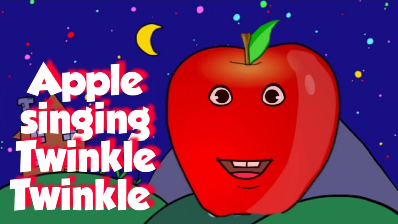 Apple singing twinkle twinkle || twinkle twinkle little star apple ...