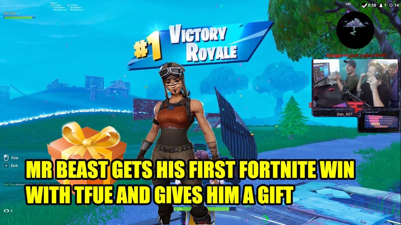 MR BEAST *SUPRISES* TFUE AND WINS A MATCH AND GIVES TFUE A PRESENT ...