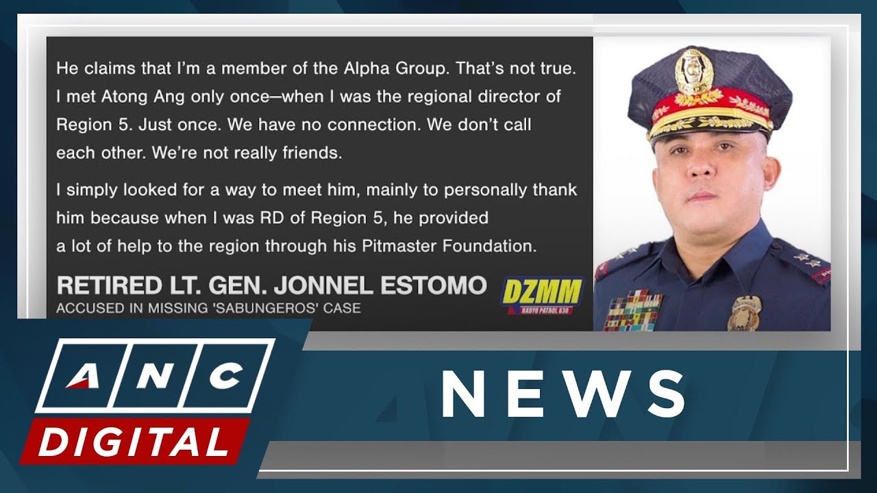 Retired Police General Estomo denies 'Alpha group' link, says he met ...