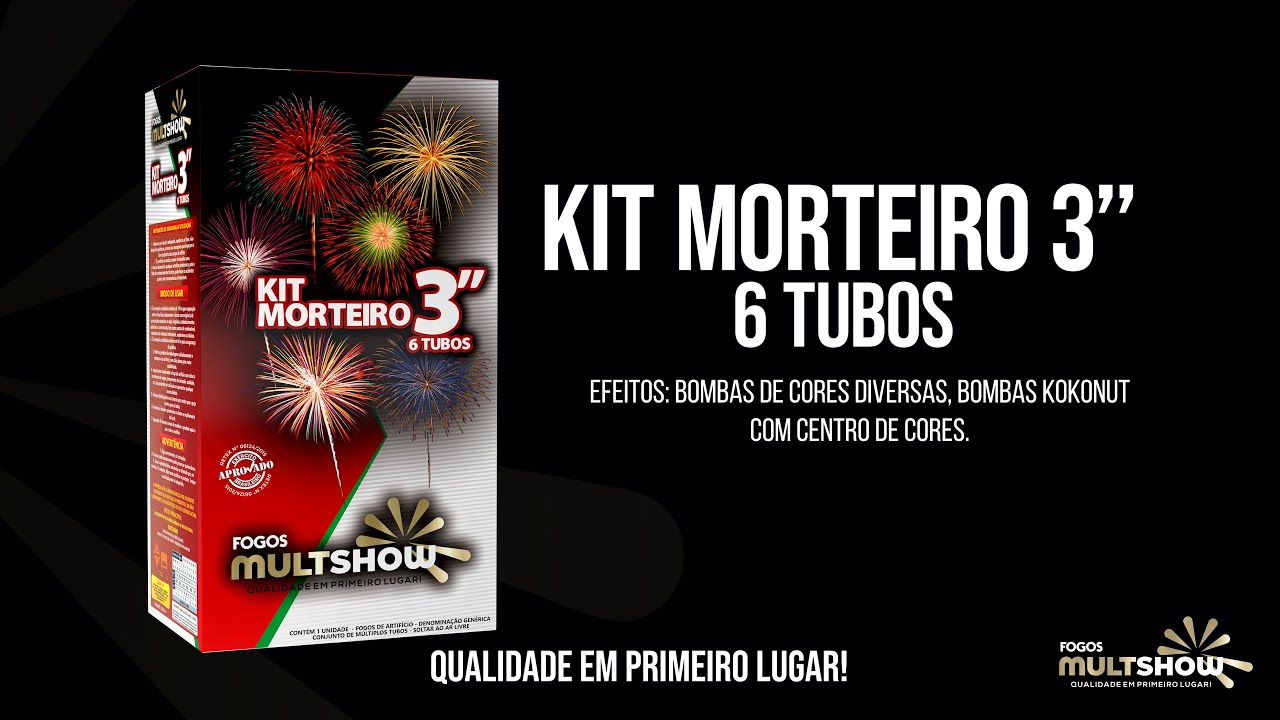 KIT MORTEIRO 3'' 6 TUBOS | FOGOS MULTSHOW - YouTube