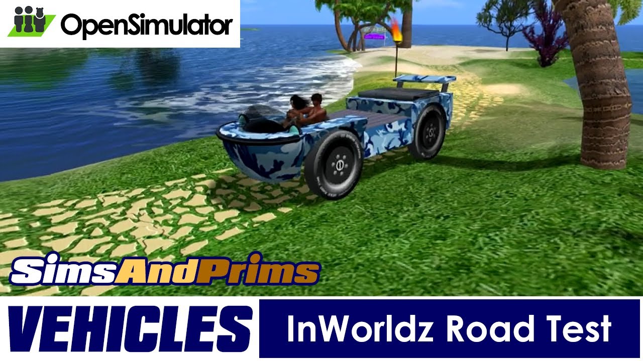 InWorldz Vehicle Road Test // OpenSimulator - YouTube