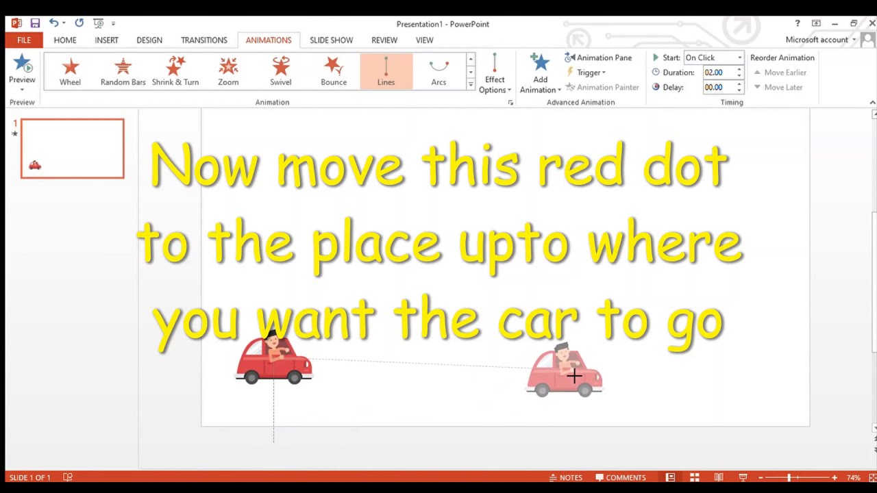 How to move a picture in M.S Powerpoint - YouTube