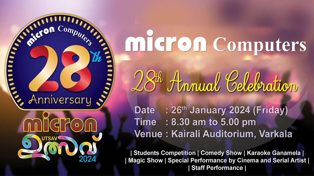 MICRON COMPUTERS 28TH ANNIVERSARY CELIBRATION - YouTube