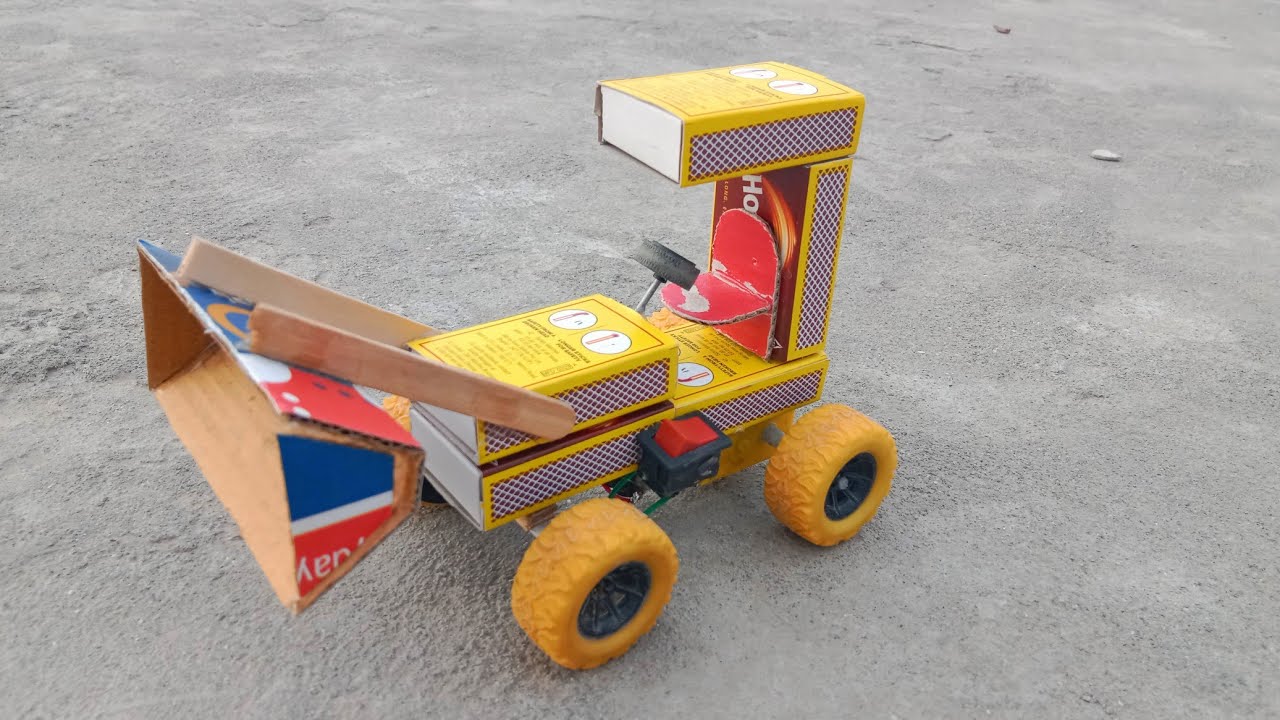 How To Make Matchbox Tractor At Home with cultivator - diy tractor toy ...