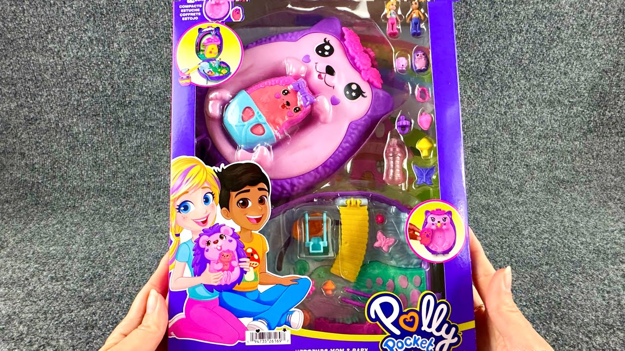 Polly Pocket Hedgehog Mom & Baby Playset ASMR Unboxing & Review! - YouTube