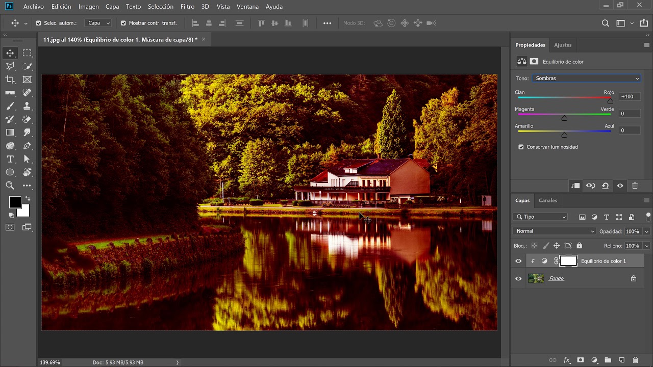 Equilibrio de Color en Photoshop - YouTube