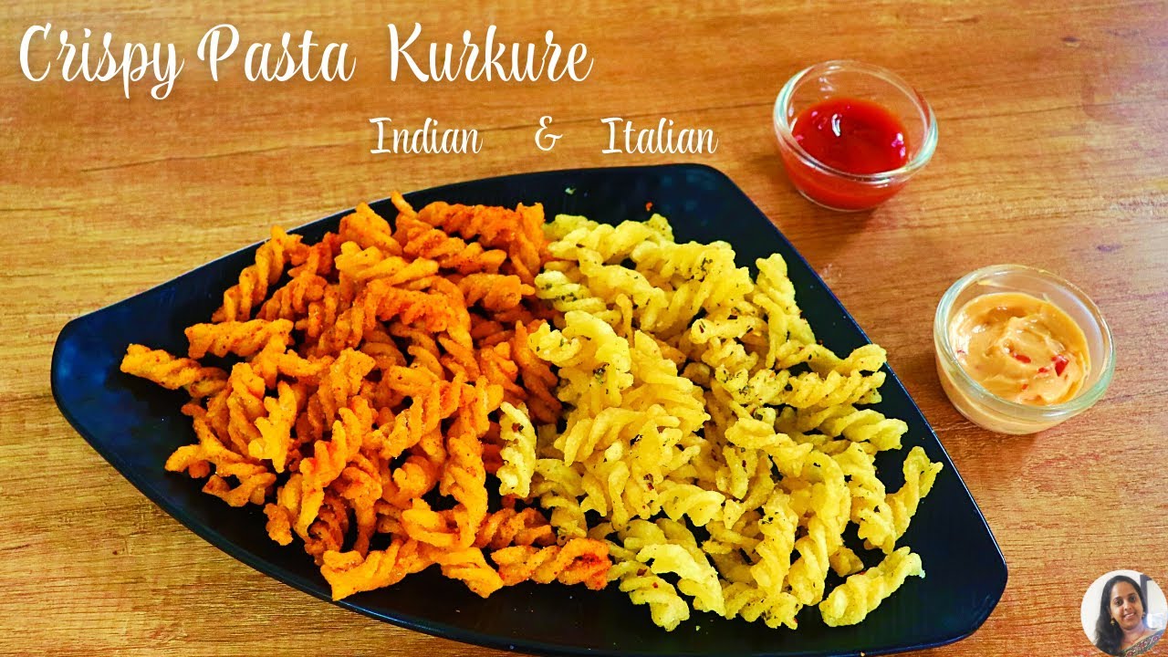 Crispy Pasta snack | Kurkure in Indian & Italian style at home | Easy ...